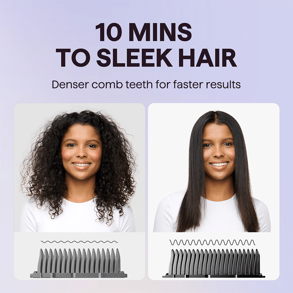 Wavytalk Sleek Sweep Hair Straightener Brush | Smooth, Fast Styling