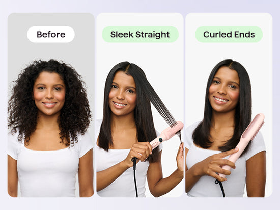 Wavytalk Sleek Sweep Hair Straightener Brush | Smooth, Fast Styling
