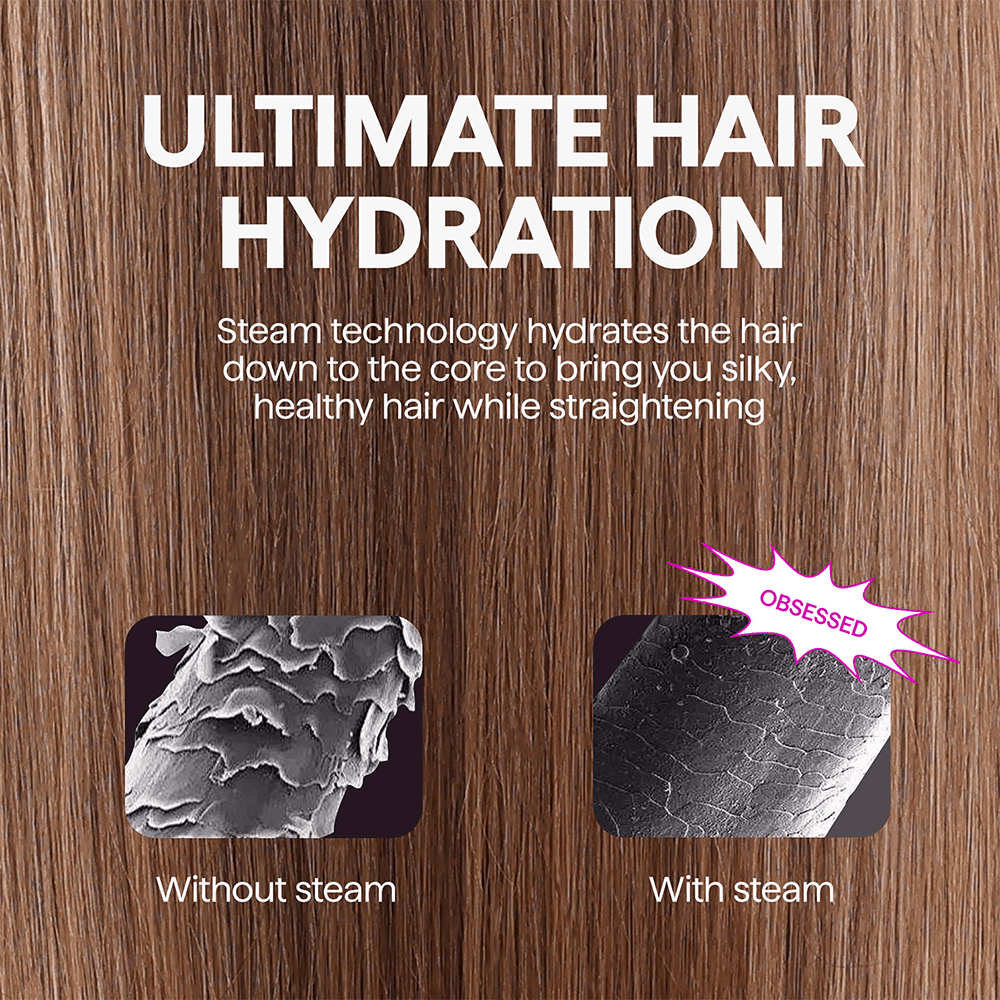 Wavytalk Steamline Pro | Hair Straightener Brush with Steam for Smooth ...
